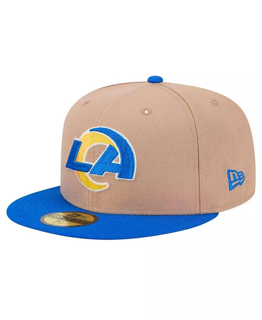 New Era Men's Tan/Royal Los Angeles Rams Logo Main 59FIFTY Fitted Hat ...