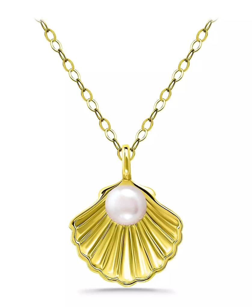 Giani Bernini Cultured Freshwater Pearl (5mm) Shell Pendant Necklace ...