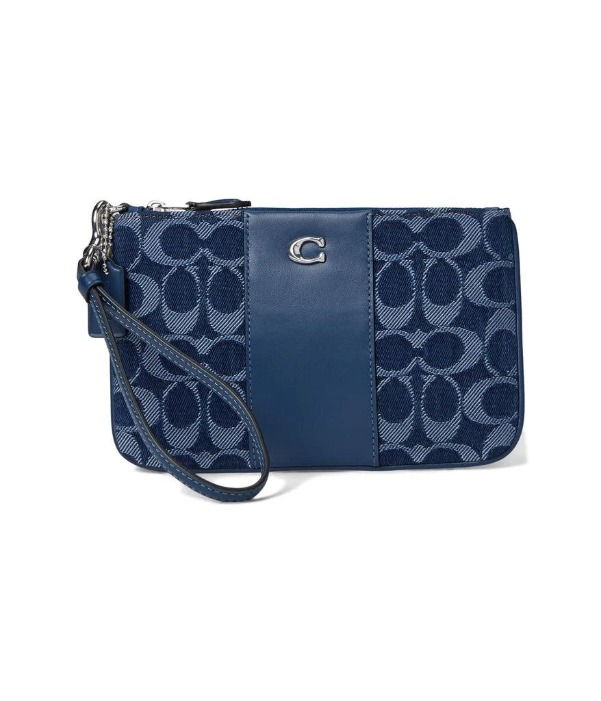 Coach Essential Small Wristlet In Signature Denim - Handbags - Free ...