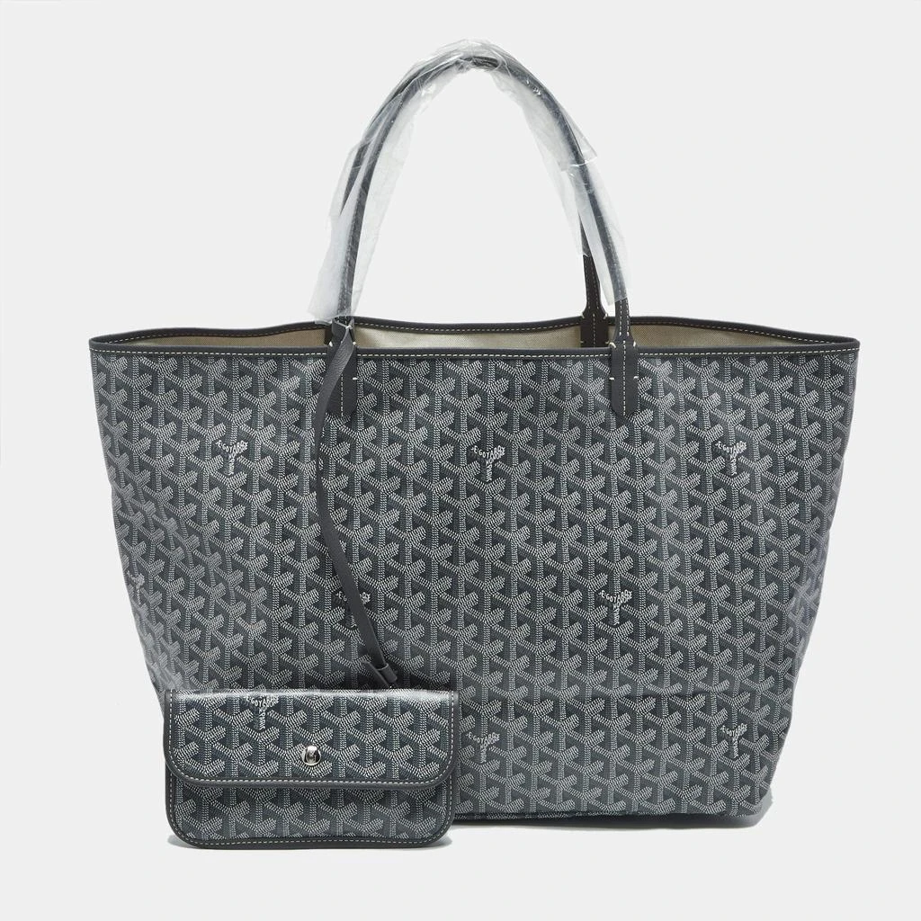 Goyard Goyard Grey Goyardine Coated Canvas and Leather Saint Louis GM ...