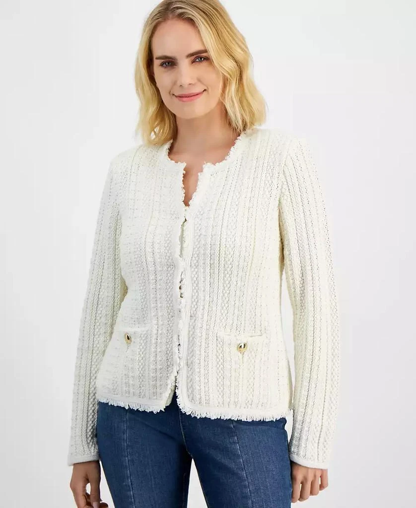 Petite Fringe-Trim Cardigan, Created for Macy's – On Sale Now with Up ...