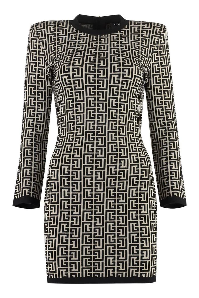 Balmain Balmain Geometric Jacquard Wool Dress - Dresses & Skirts ...