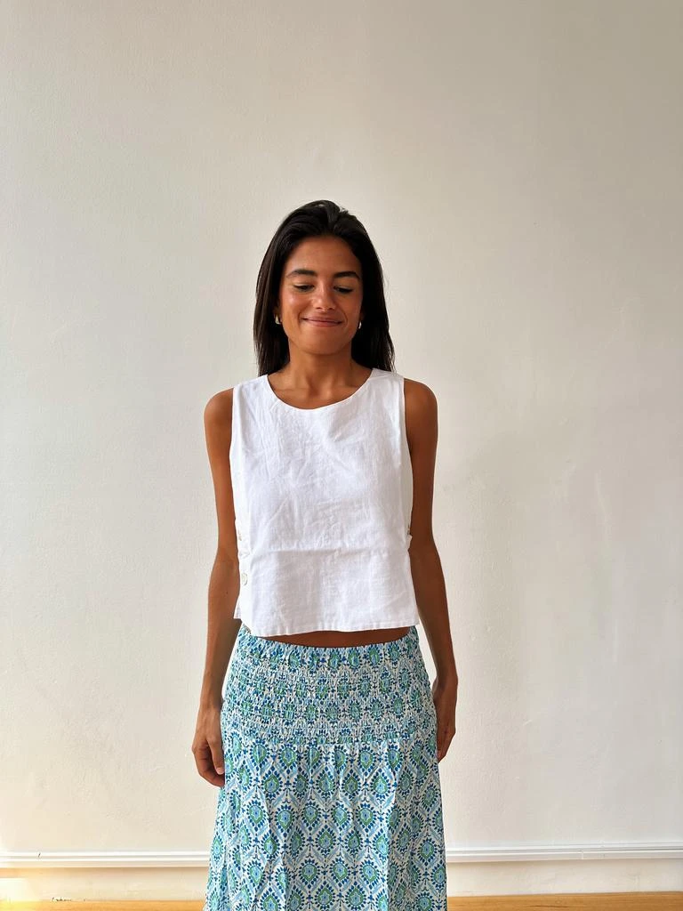 Shop Haut En Lin Blanc Claudia on Sale at BeyondStyle – Get 30% Off ...