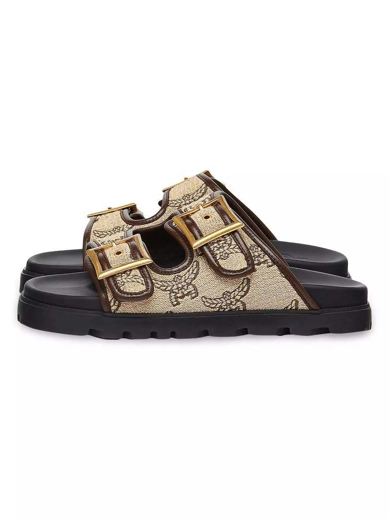 MCM Logo Canvas Buckle Sandals - Sandals - Free Shipping - BeyondStyle