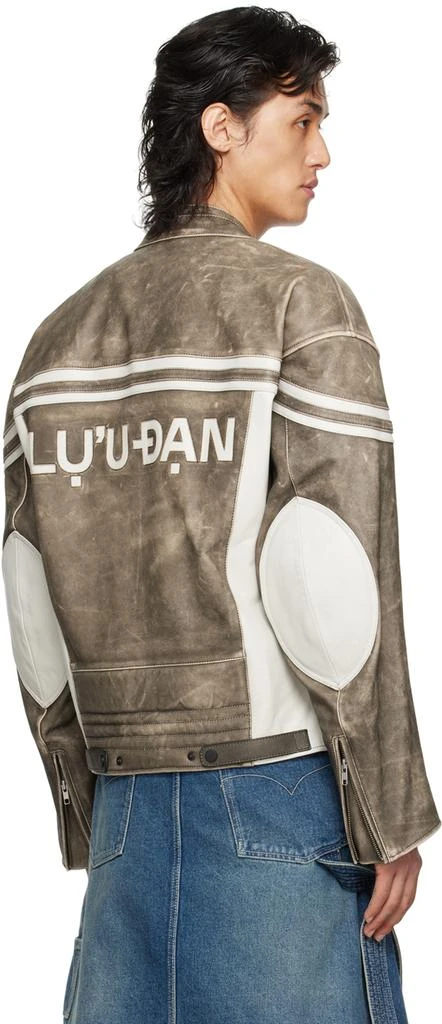 LU'U DAN Gray Moto L-D Leather Biker Jacket - Jackets - BeyondStyle