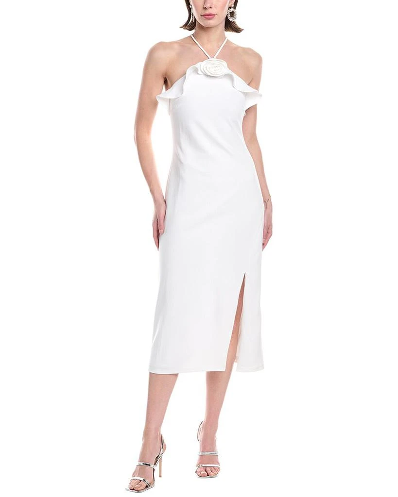 Shop RACHEL Rachel Roy Layla Rosette Midi Dress on Sale at BeyondStyle ...