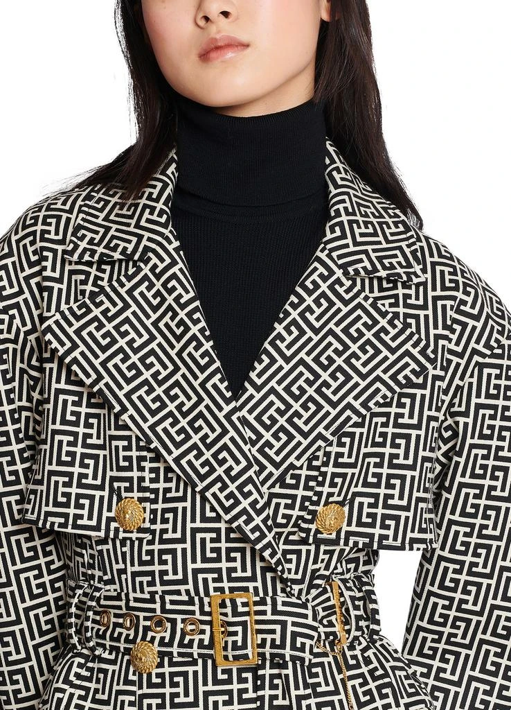 Balmain Monogrammed trench coat - Coats - Free Shipping - BeyondStyle