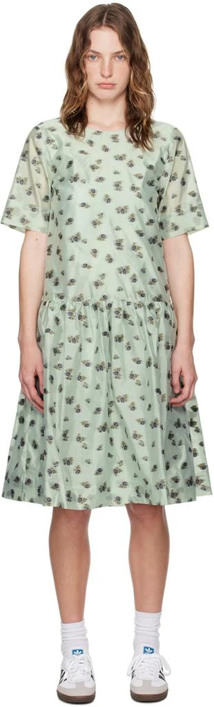 GANNI Blue Floral Midi Dress - Dresses & Skirts - BeyondStyle