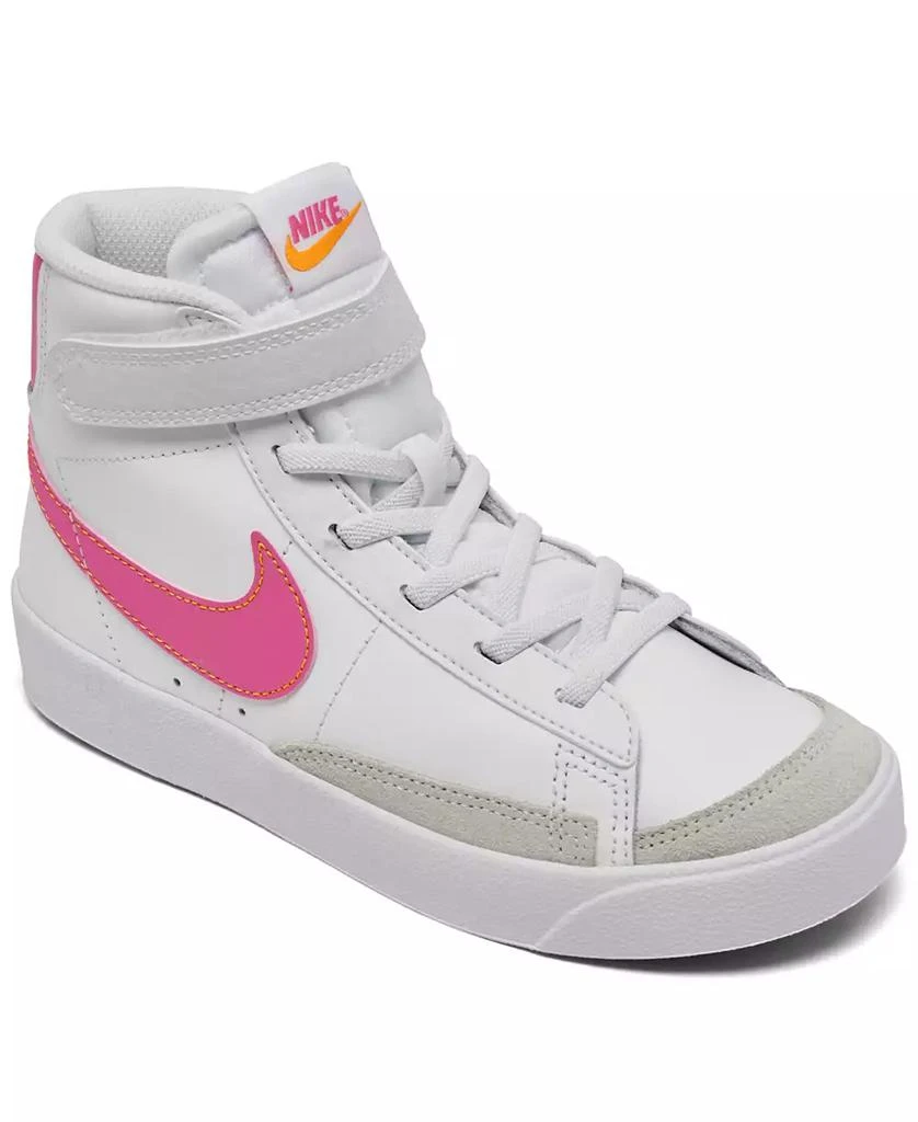Nike Little Girls' Blazer Mid '77 Fastening Strap Casual Sneakers from ...