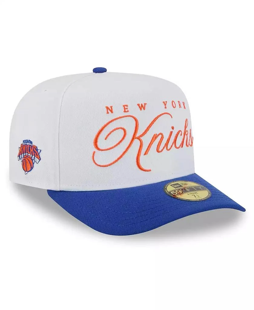New Era Men's White/Blue New York Knicks 2025 NBA Draft A-Frame 59FIFTY ...