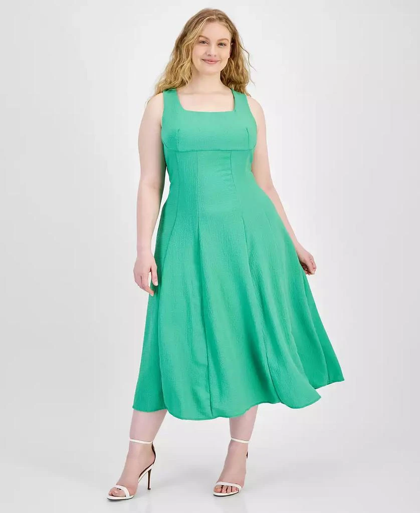 Taylor Plus Size Square-Neck A-Line Dress - BeyondStyle