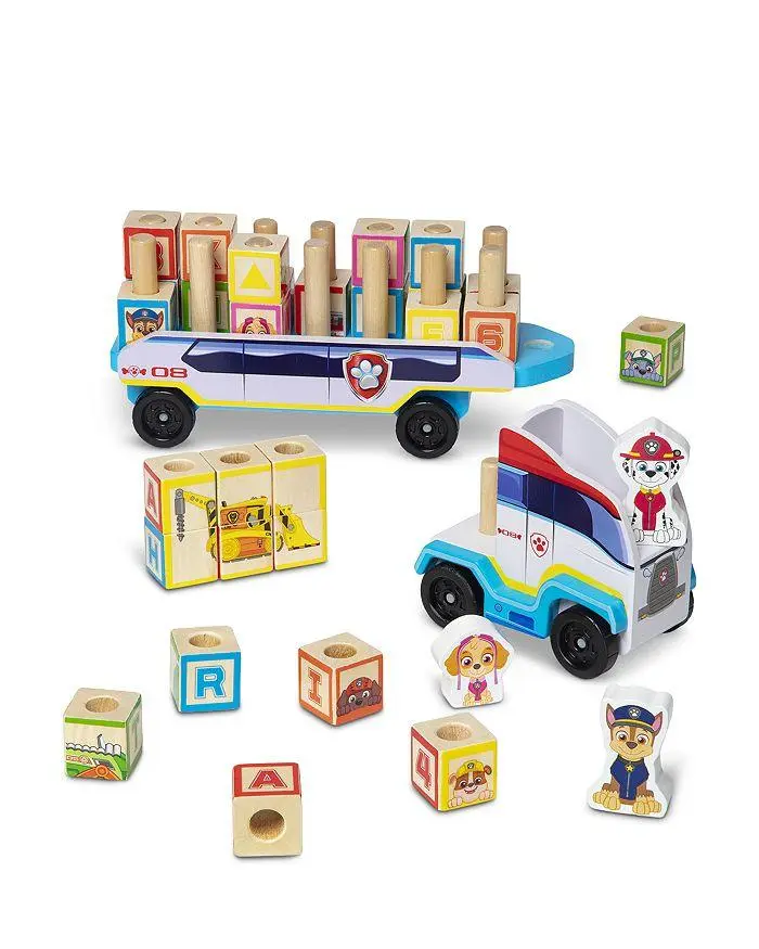 Melissa & Doug Paw Patrol Wooden ABC Block Truck - Ages 3+ - BABY ...