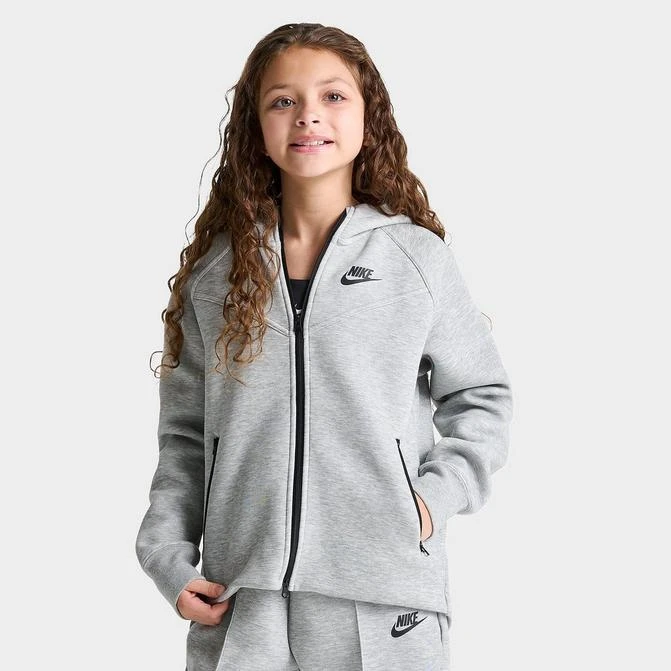 NIKE Girls' Nike Sportswear Tech Fleece Full-Zip Hoodie - Kid's ...