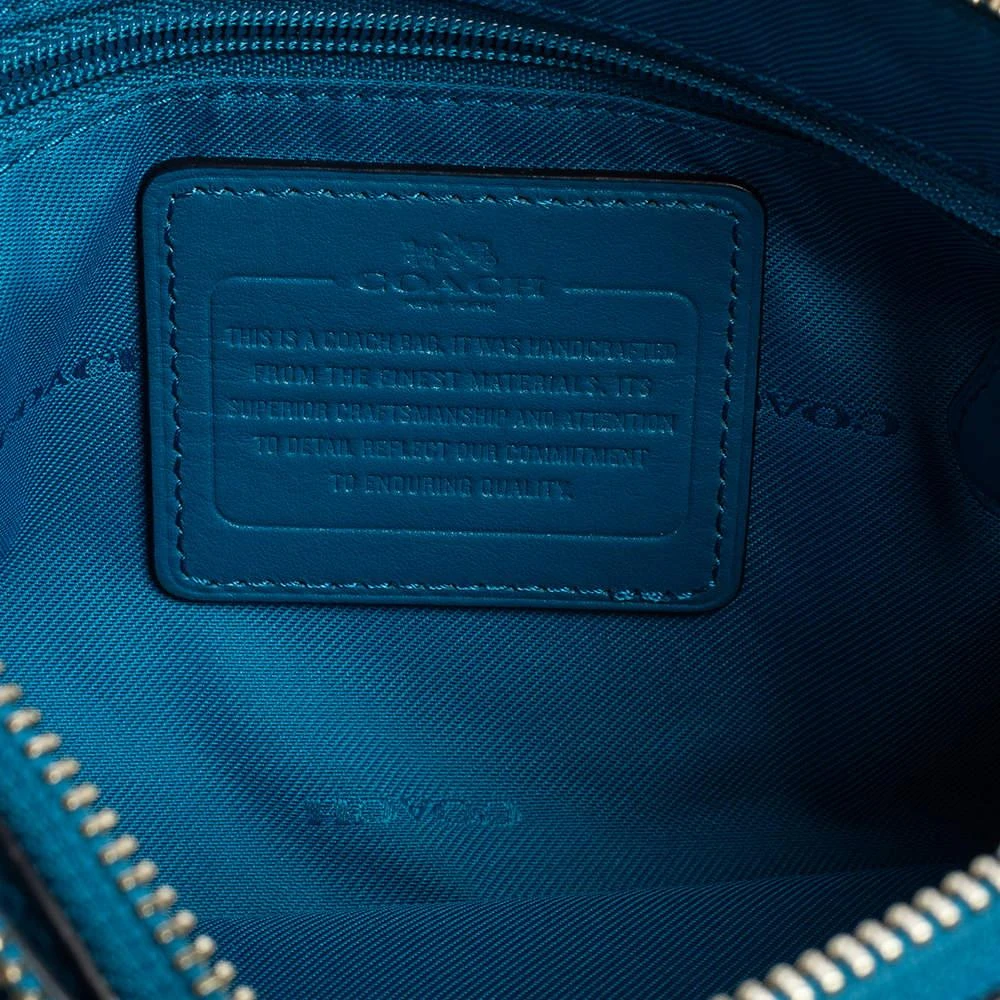 Coach Coach Teal Blue Leather Crosby Double Zip Crossbody Bag ...