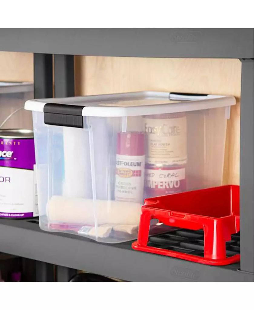 Sterilite 6-Pack 30 Qt and 6-Pack 18 Qt Clear Plastic Stackable Storage ...