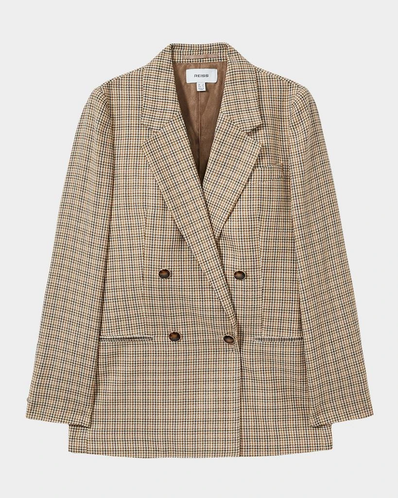 Vida Double-Breasted Houndstooth Check Jacket – On Sale Now with Up to ...
