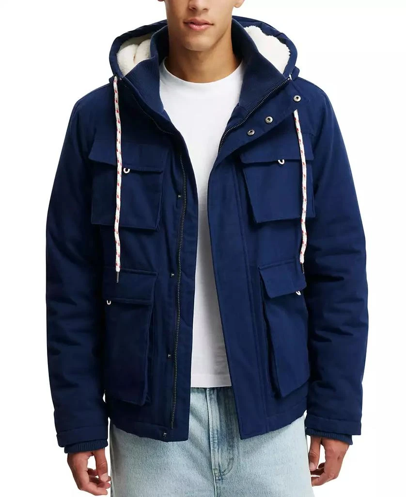 COTTON ON Men's Heavy Weight Utility Parka Jacket - Parkas - Free ...