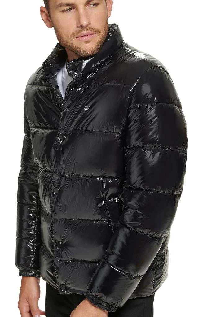 Calvin Klein Snap Front Puffer Jacket - Coats - BeyondStyle