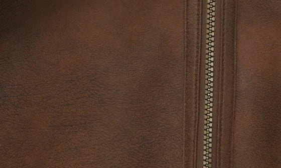 Rainforest Faux Shearling Lined Leather Aviator Jacket - Jackets ...