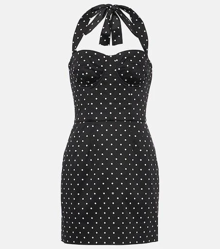 Dolce & Gabbana Polka-dot cotton-blend drill corset dress - Dresses ...
