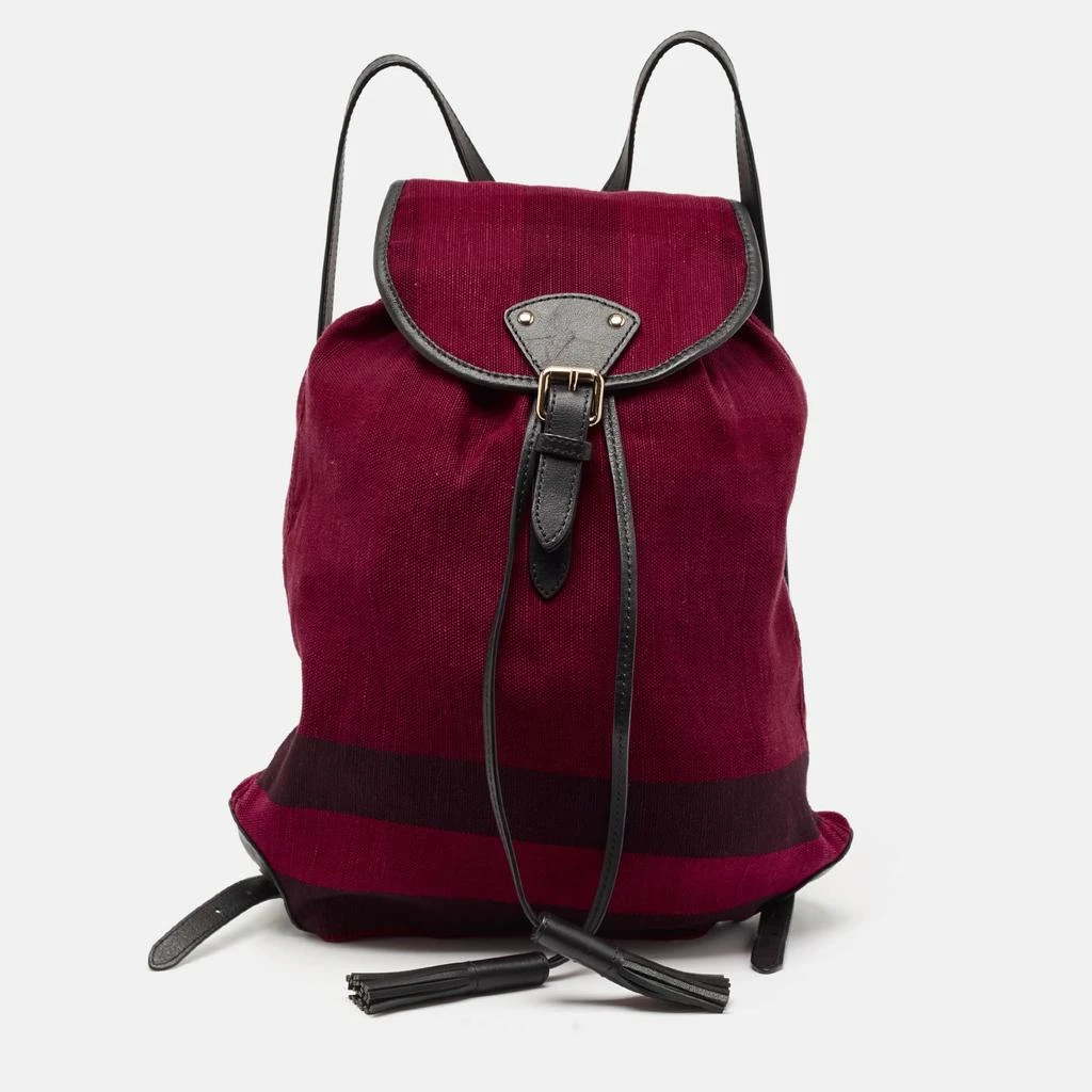 Burberry Magenta Mega Check Canvas Chiltern Backpack - Backpacks - Free ...