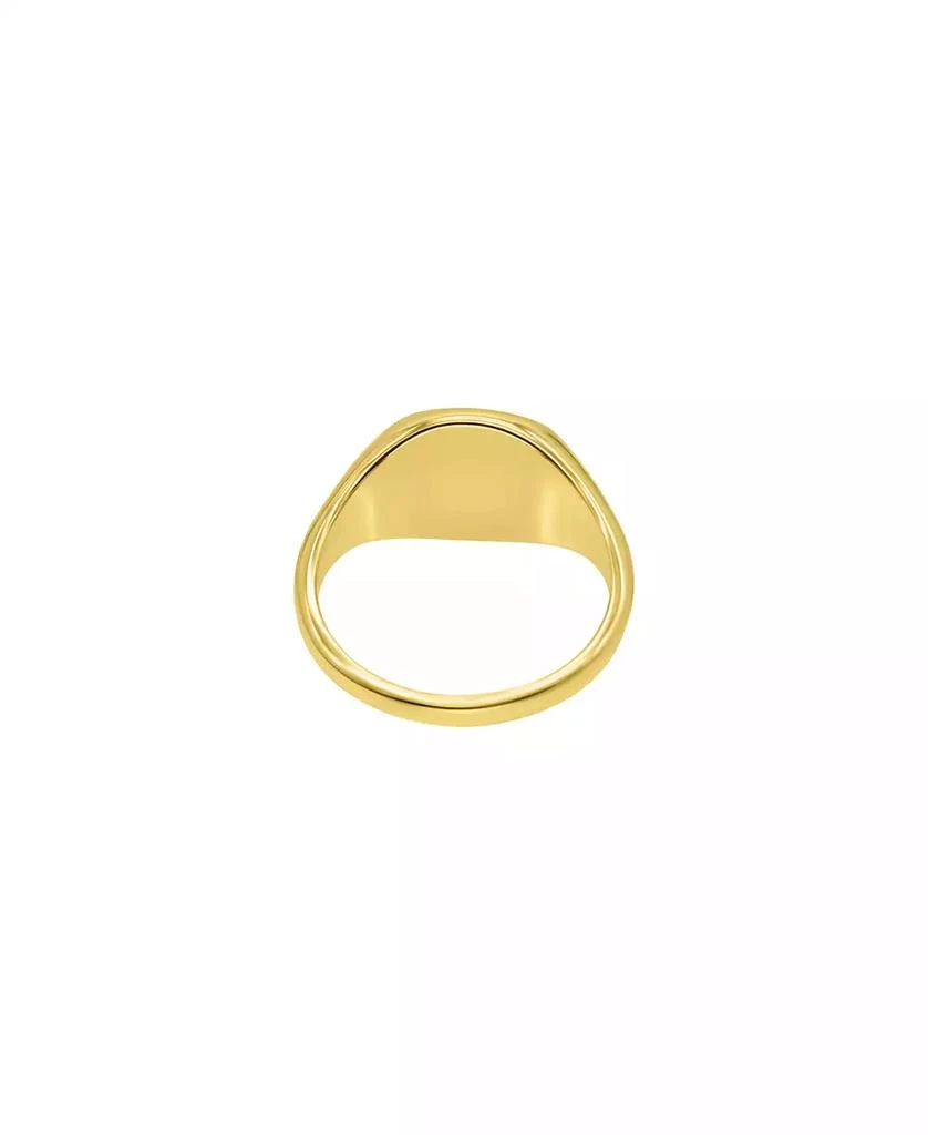 ADORNIA Gold Square Face Signet Pinky Ring - Fashion Accessories ...