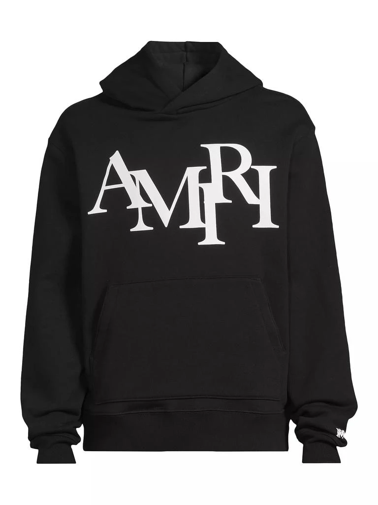Amiri Logo Staggered Hoodie - Tops - Free Shipping - BeyondStyle