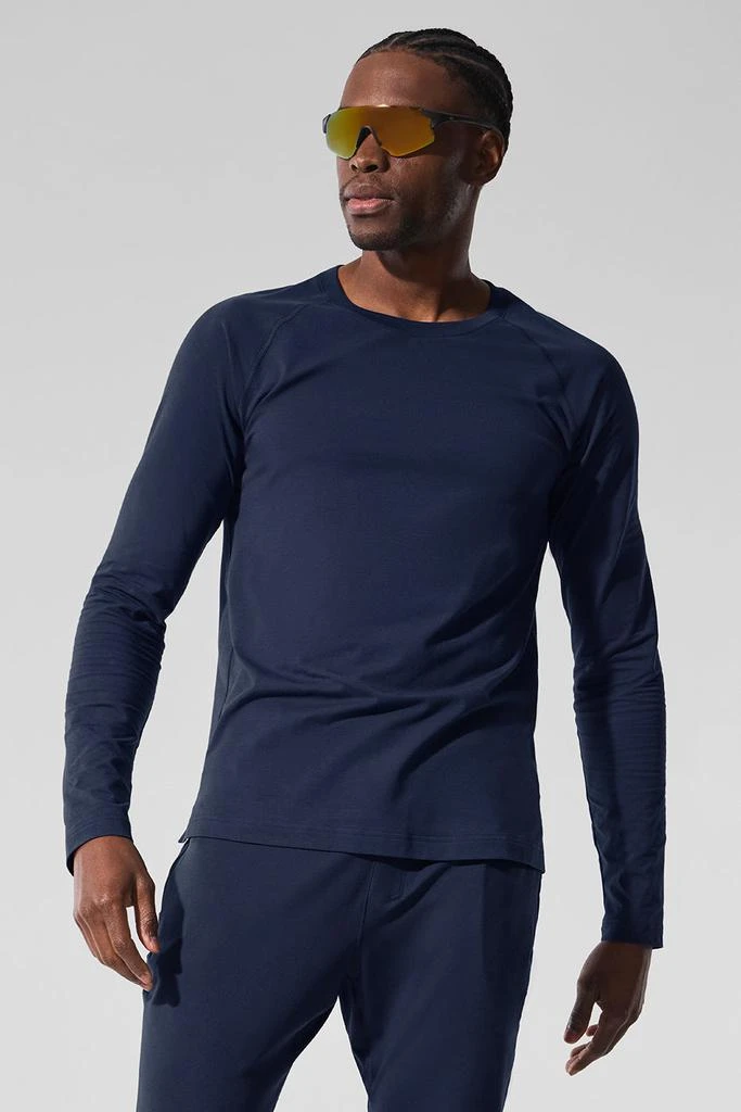 Alo Alo Vapor Crewneck Long Sleeve - Navy - Yoga - Free Shipping ...