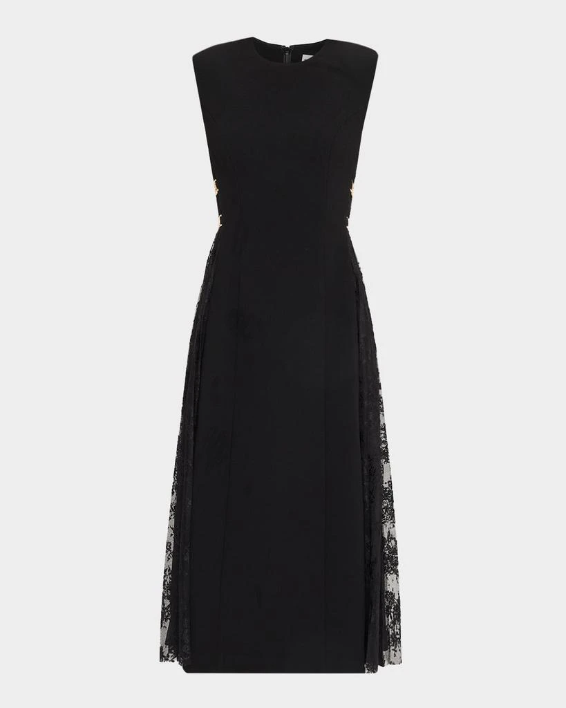 REBECCA VALLANCE Milena Sleeveless Lace-Inset Midi Dress - Dresses ...