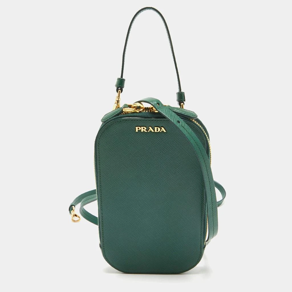 Prada Green Leather Phone Crossbody Bag – On Sale Now with Up to 24% ...