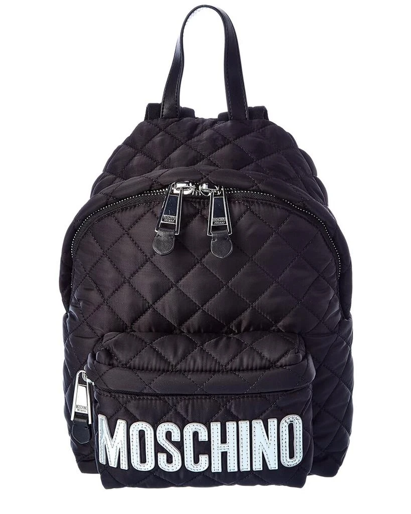 Moschino Moschino Logo Quilted Nylon Backpack - Backpacks - Free ...