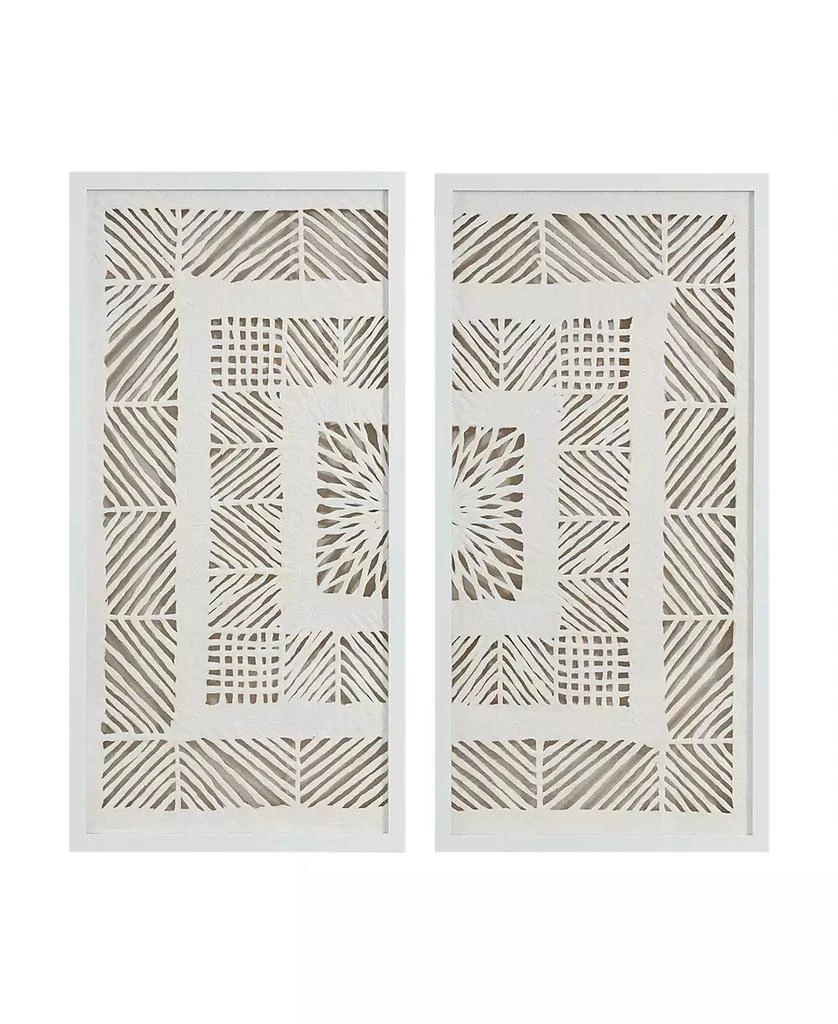 Madison Park Tala Framed Geometric Rice Paper Panel 2-Pc. Shadowbox ...