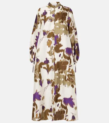 Maesa printed silk maxi dress – On Sale Now with Up to 32% Off ...