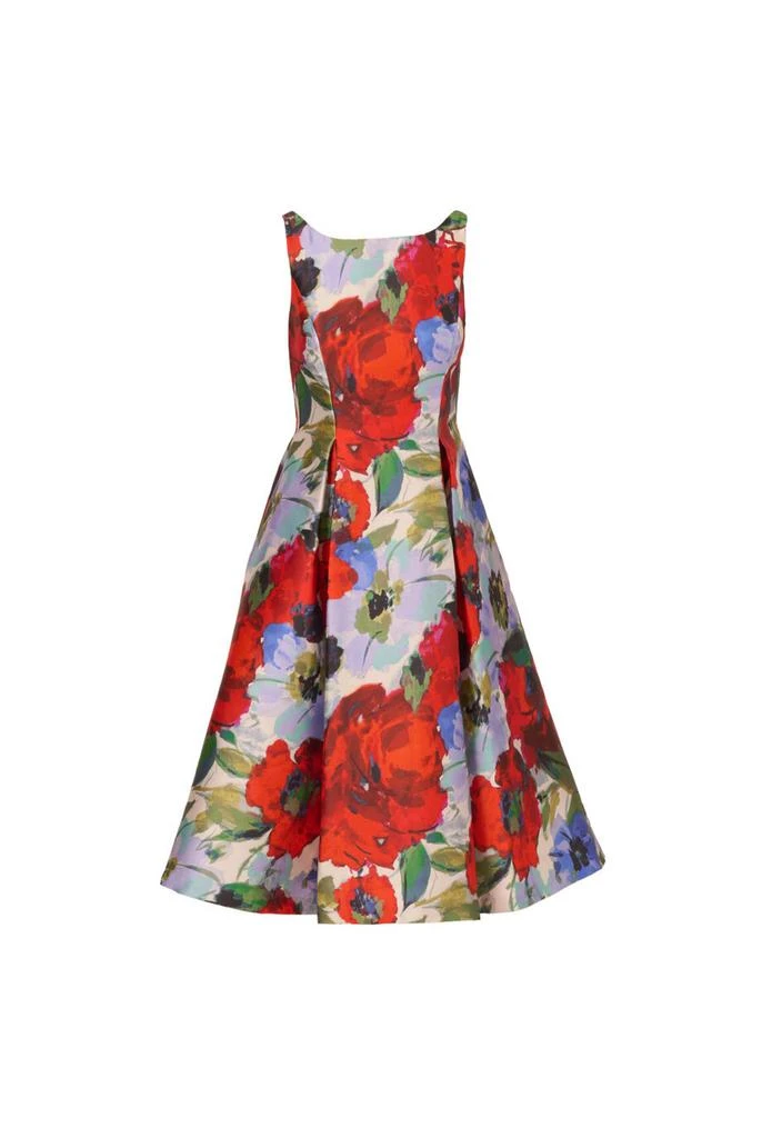 ADRIANNA PAPELL Floral mikado midi dress - Dresses & Skirts - BeyondStyle