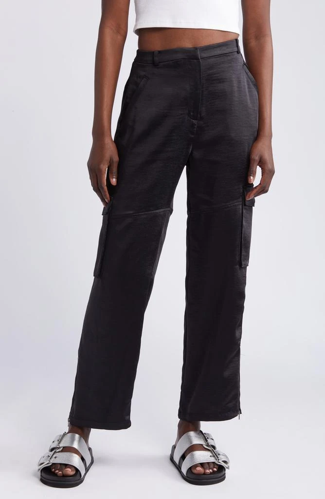 Open Edit Satin Cargo Pants - Leggings - BeyondStyle