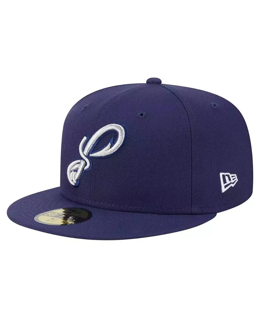 New Era Men's Navy Pensacola Blue Wahoo's Authentic Collection 59FIFTY ...