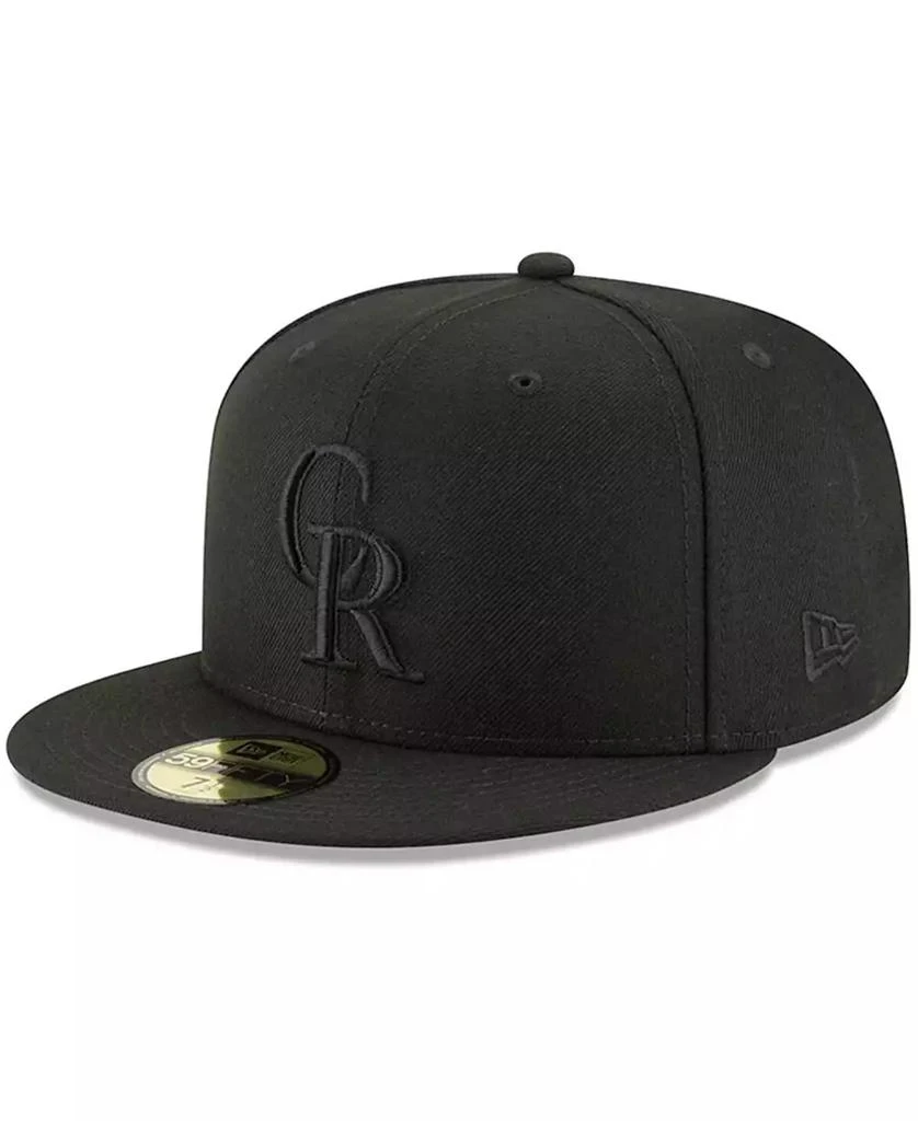 New Era Men's Black Colorado Rockies Primary Logo Basic 59FIFTY Fitted ...