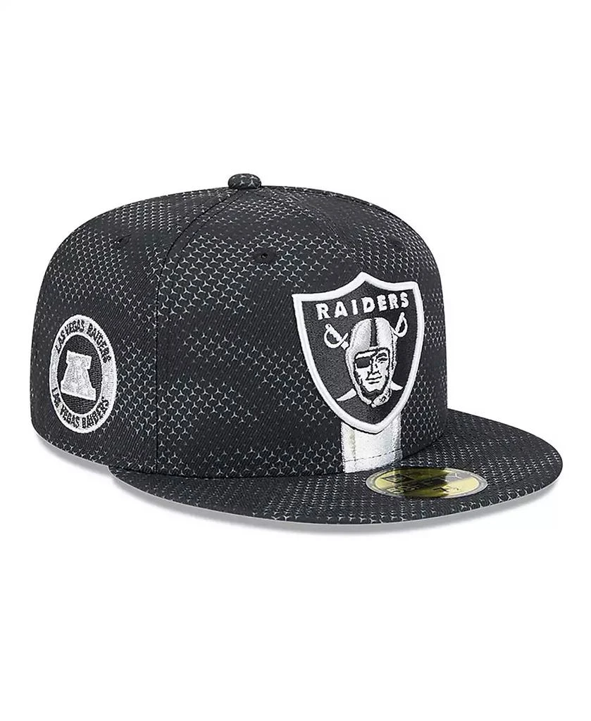 New Era Men's Black Las Vegas Raiders 2024 Sideline 59FIFTY Fitted Hat - Hats - BeyondStyle