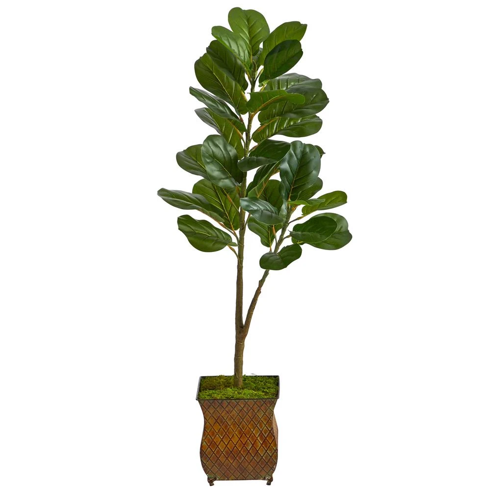 4' Fiddle Leaf Fig Artificial Tree in Metal Planter – On Sale Now with ...