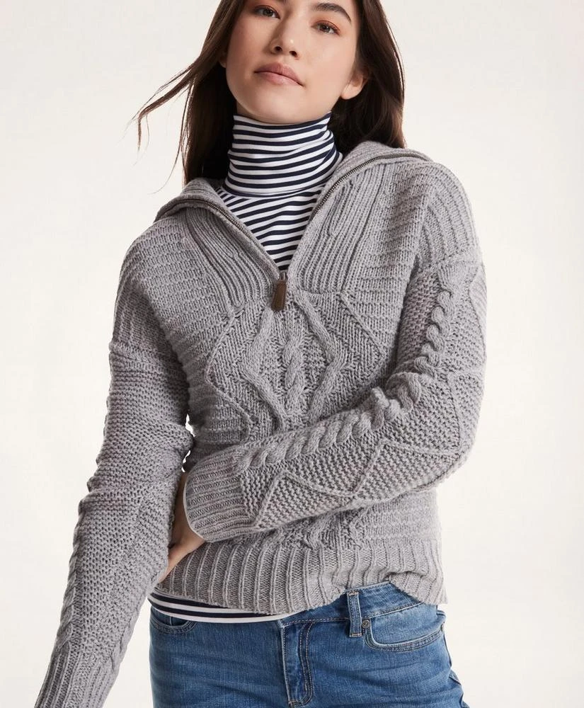 Shop Wool Cable Half-Zip Sweater on Sale at BeyondStyle – Get 40% Off ...