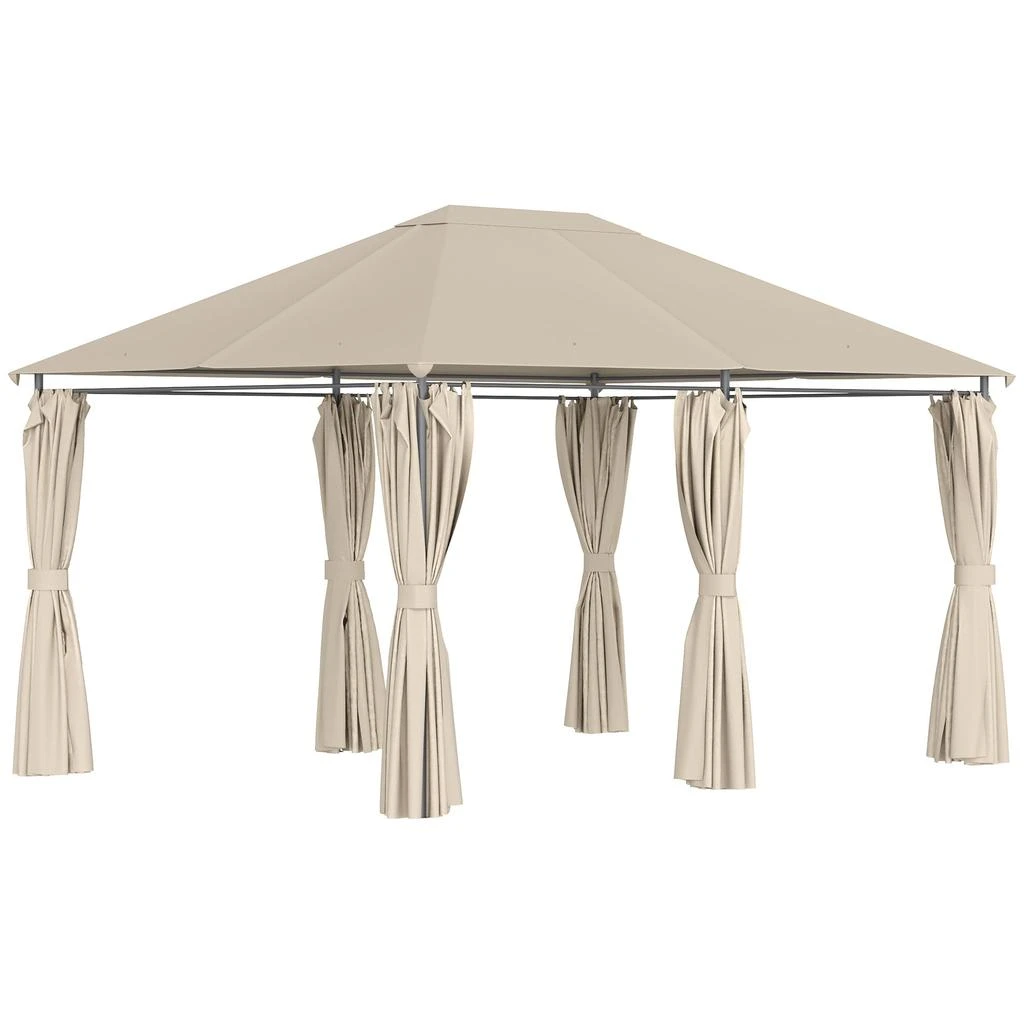 Streamdale Elegant 13'x10' Outdoor Gazebo with Removable Curtains and ...