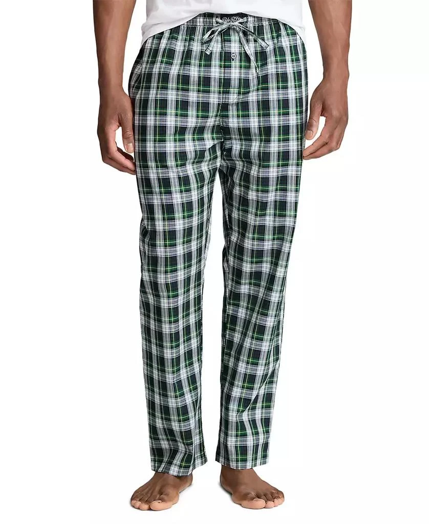 Polo Ralph Lauren Men's Woven Plaid Pajama Pants MAYBOURNE-PLAID-CRUISE-NAVY-POLO-PLAYER L ...