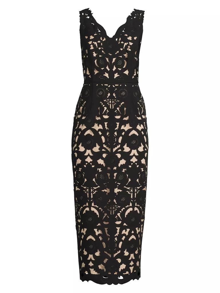Shani Floral Crepe Laser-Cut Midi Dress - Dresses & Skirts - Free ...