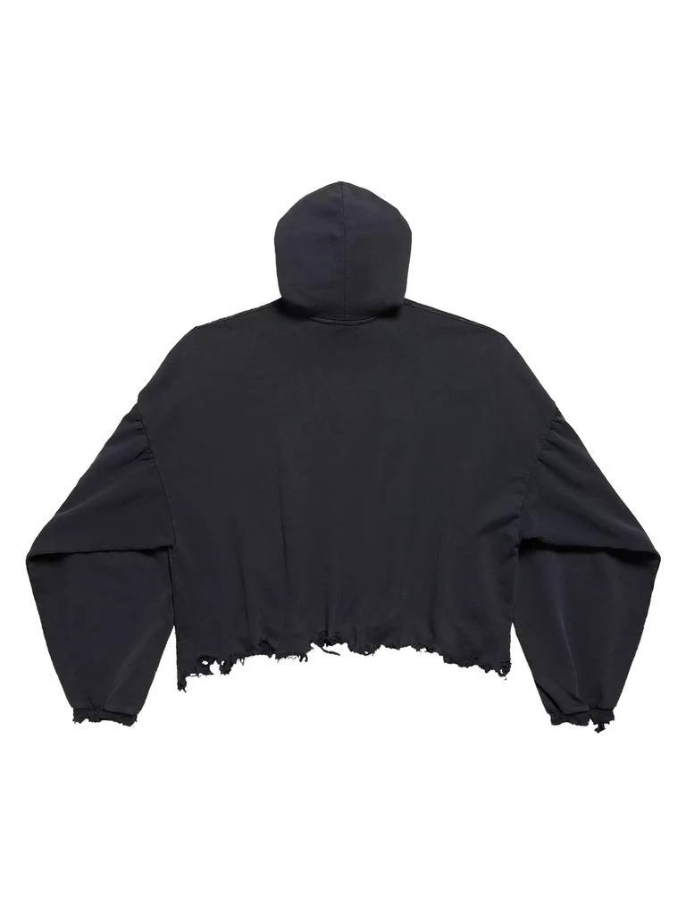 Balenciaga Unity Sports Icon Cropped Oversized Hoodie - Hoodies - Free ...
