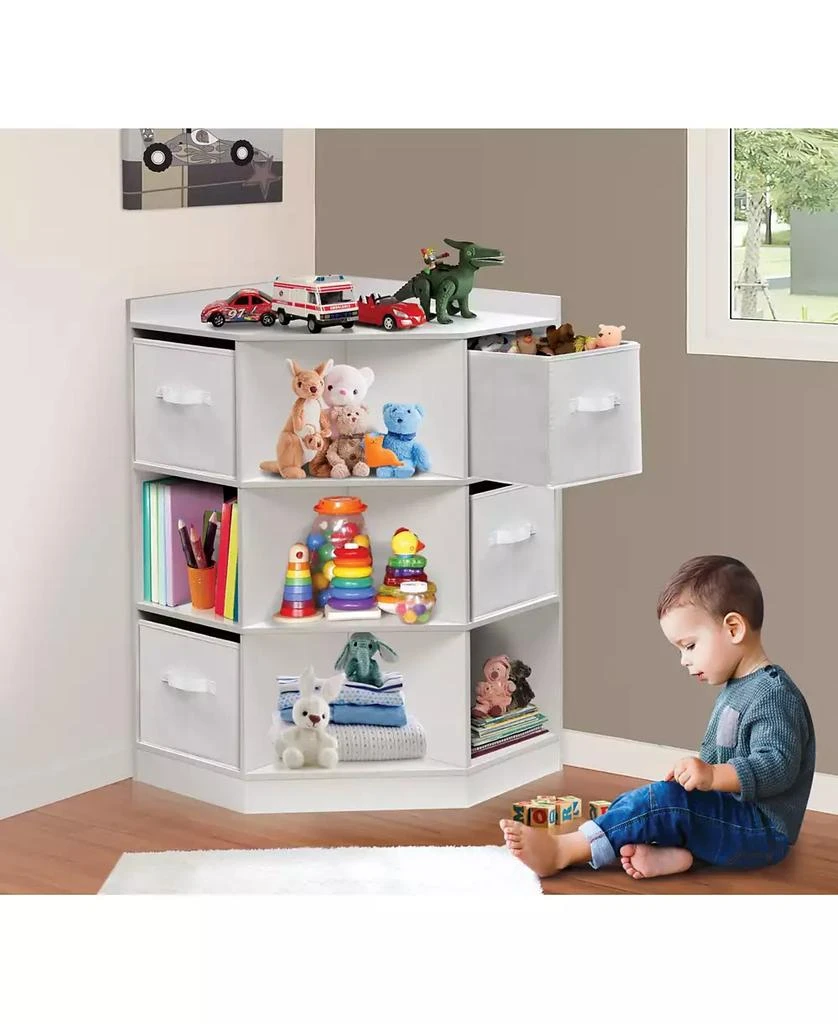 Badger Basket Corner Cubby Storage Unit with Four Reversible Baskets ...