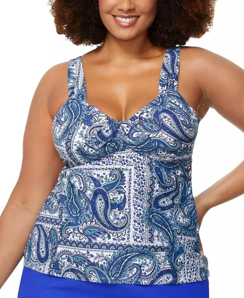 Raisins Curve Trendy Plus Size Rimini Tankini Top - Swimwear - BeyondStyle