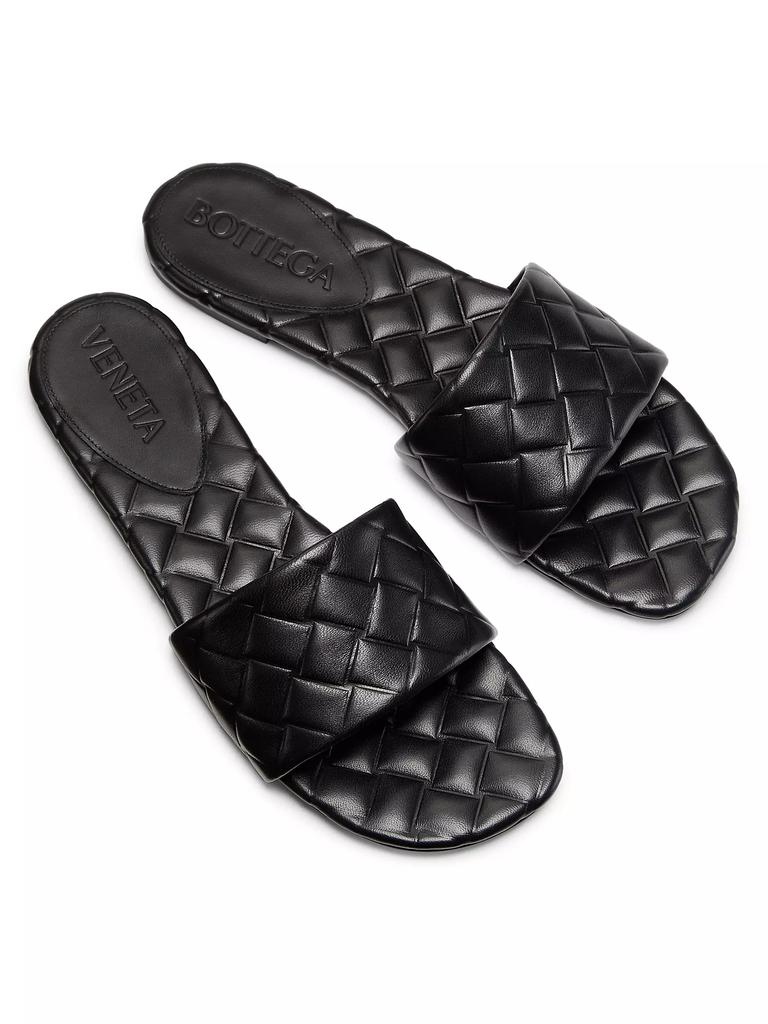 Bottega Veneta Quilted Leather Sandals BLACK 36.5 (6.5 Bottega Veneta Quilted Leather Sandals BLACK 36.5 (6.5