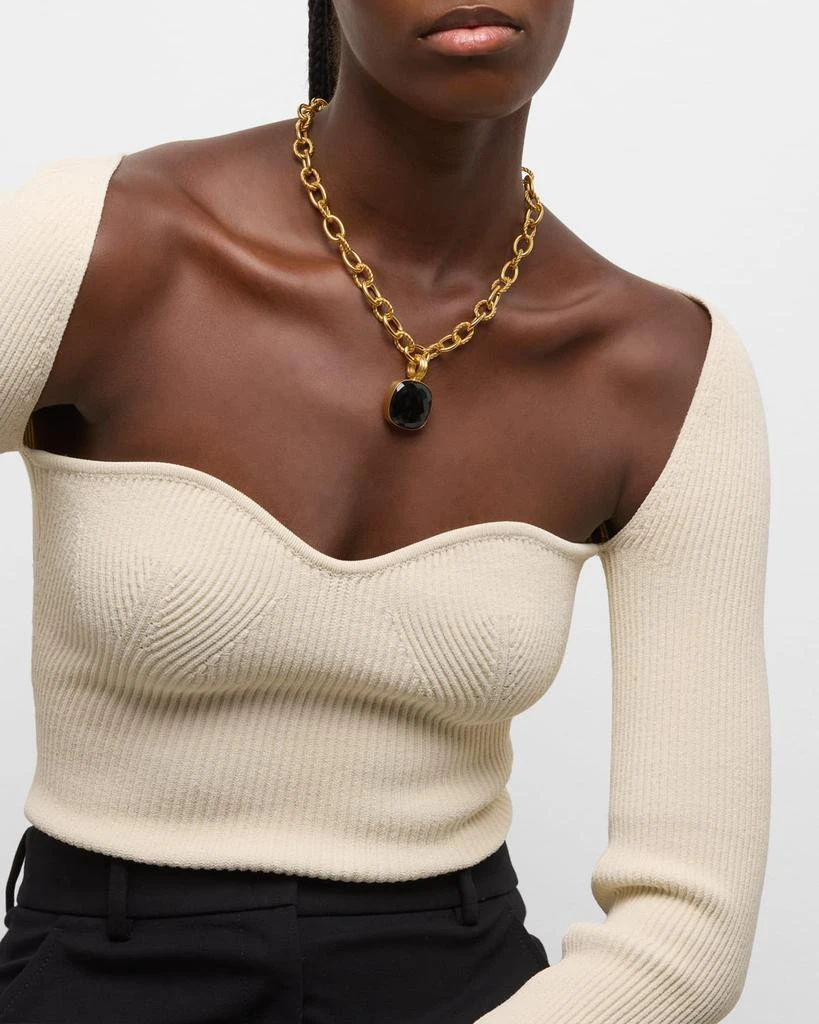 Dina Mackney Black Onyx Lily Chain Necklace - JEWELRY - Free Shipping ...