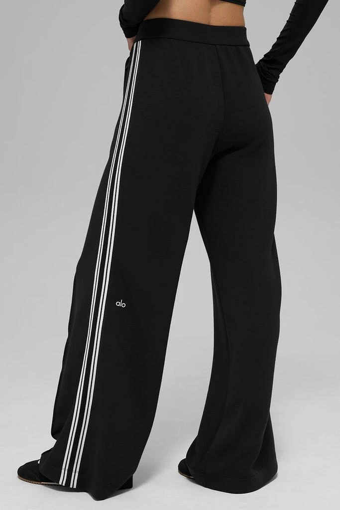 Alo Track Star Wide Leg Pant (Regular) - Black - Yoga - Free Shipping ...