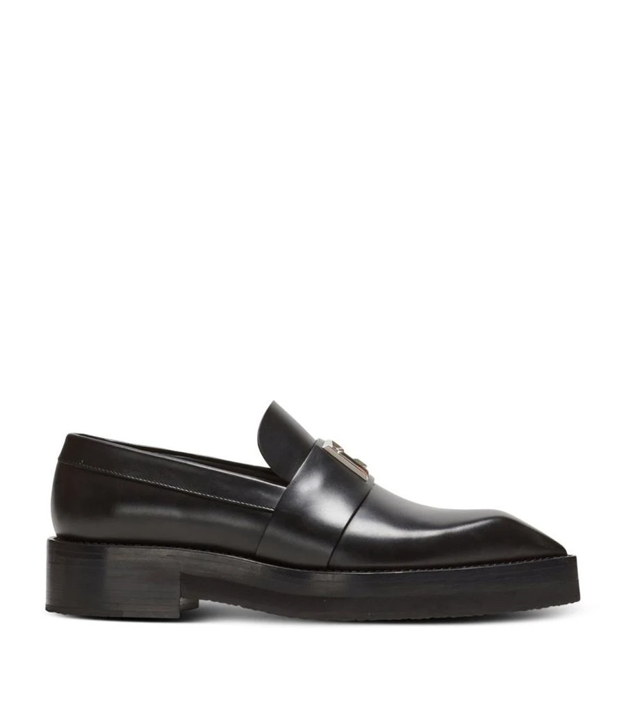 Balmain Leather Pointed-Toe Loafers - Business Casual Shoes - BeyondStyle